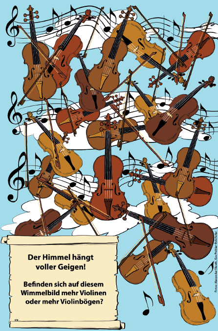 Der Himmel hängt voller Geigen - Wimmelbild - familiii Der Himmel hängt voller Geigen - Wimmelbild - familiii